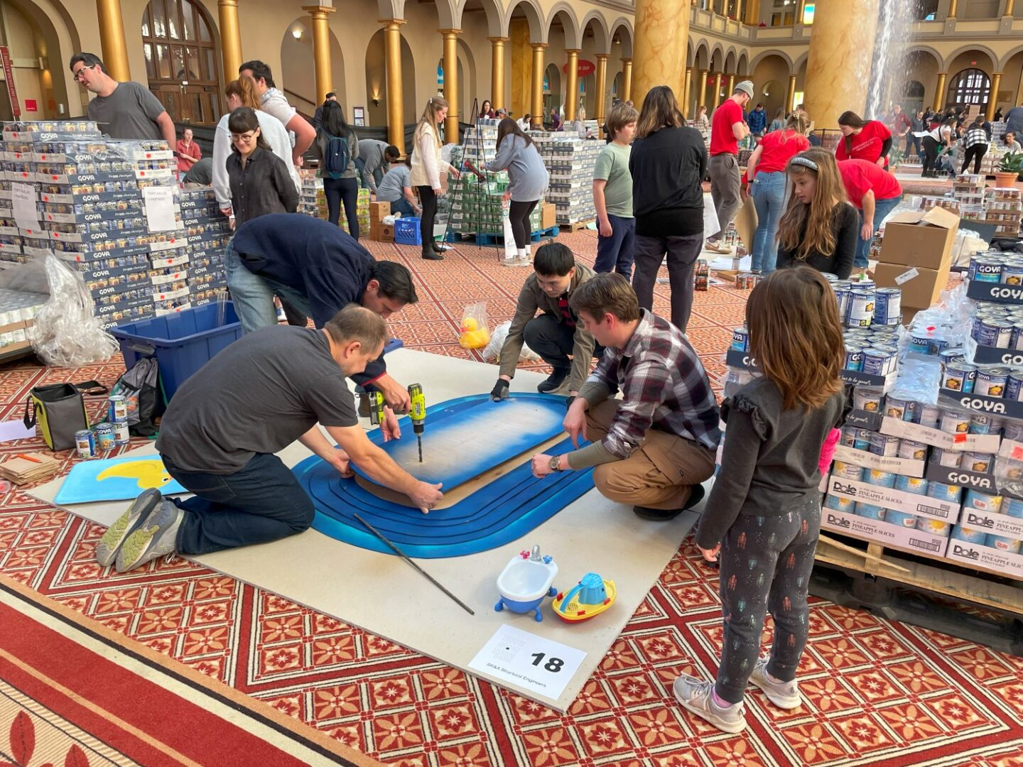 Scrub-a-dub-dub: SK&A built a tub! CANstruction 2023 - SK&A