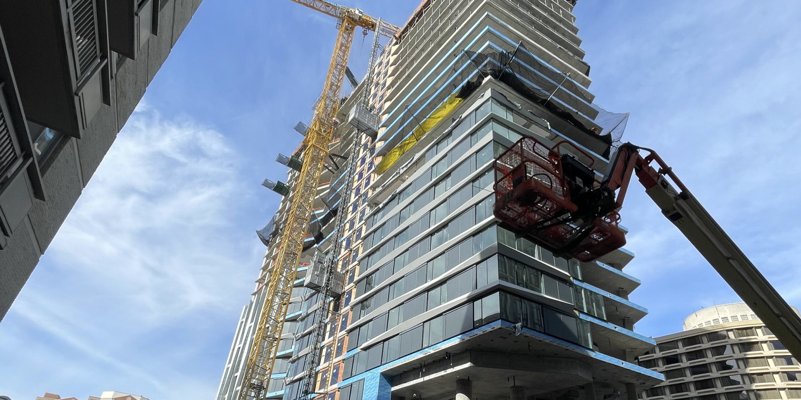 Topping Out the South Bell West Tower in Arlington - SK&A